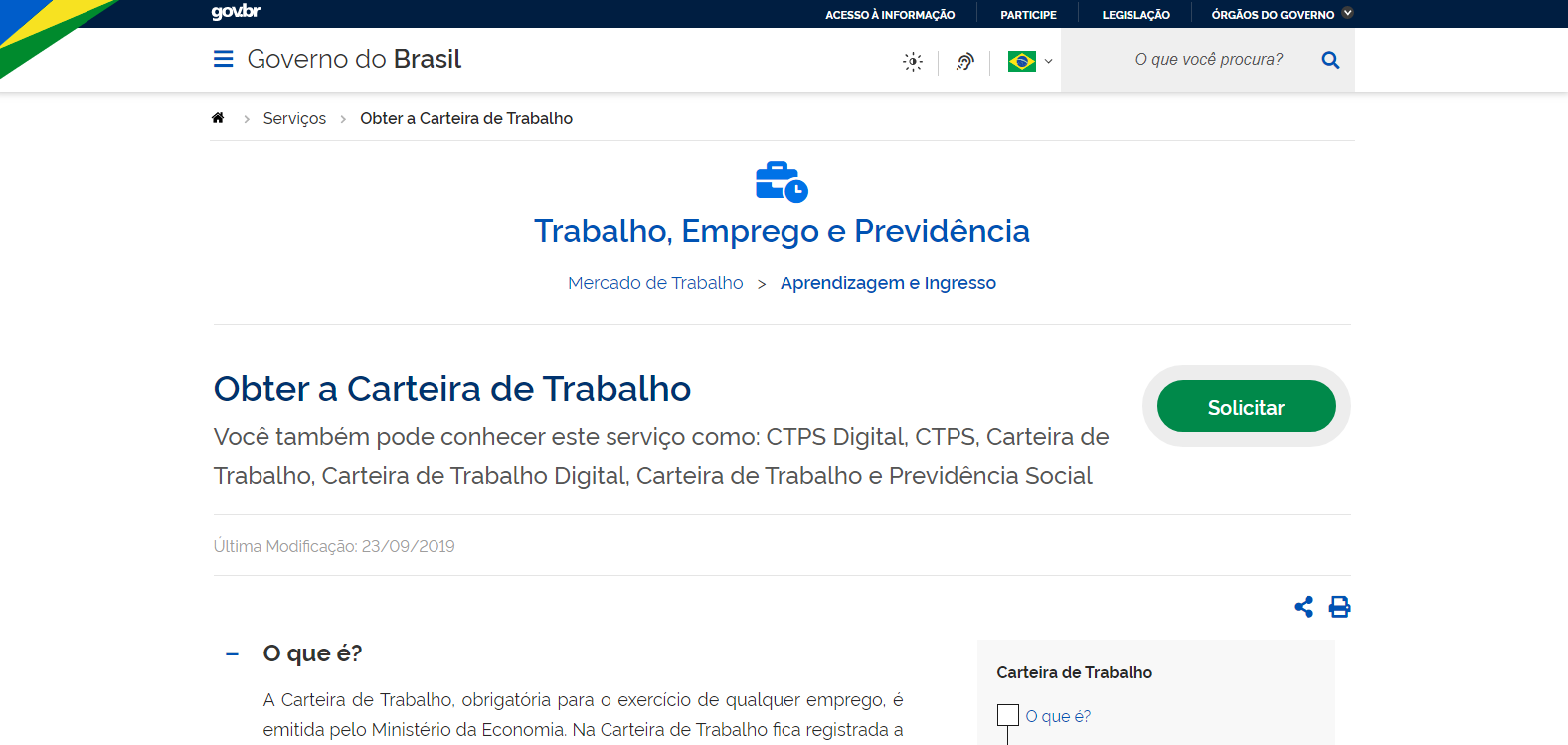 Como encontrar o número CTPS na Carteira de Trabalho Digital e Física ...