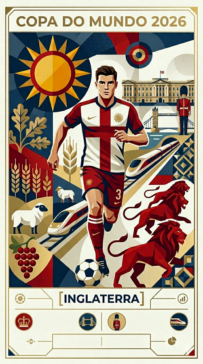 Copa do Mundo 2026: Inglaterra, do berço da modernidade econômica à ...